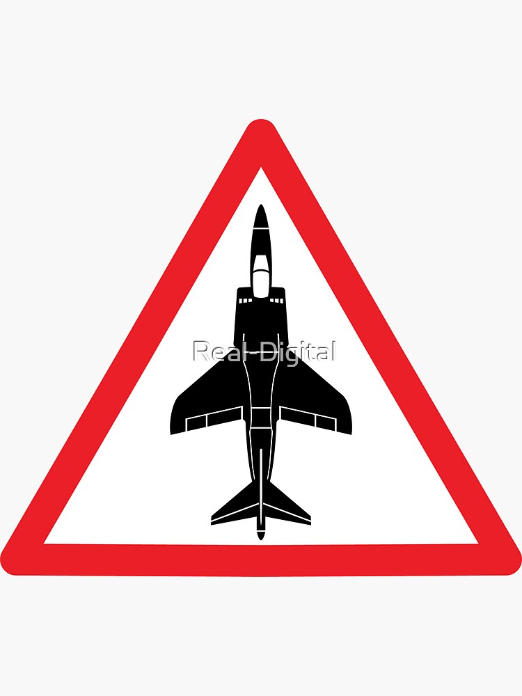 "Harrier - Warning" Sticker for Sale by Real-Digital | Redbubble