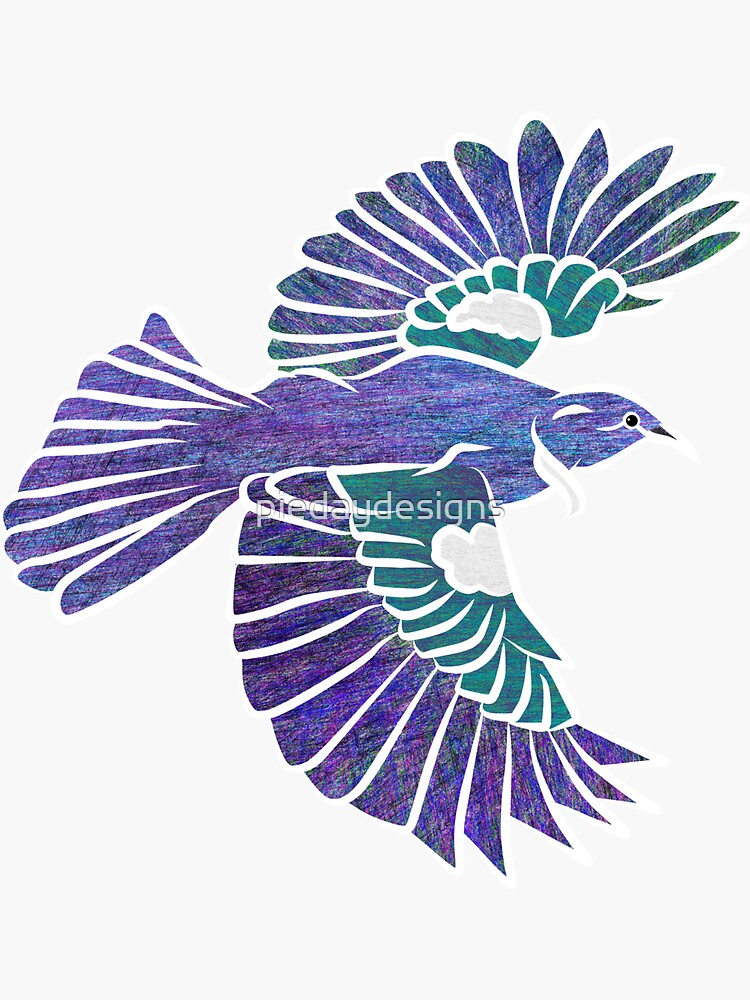 "Tui" Sticker by piedaydesigns | Redbubble