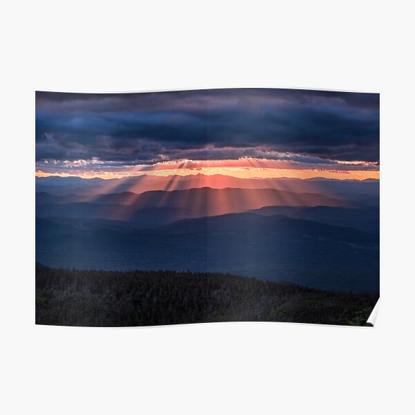 "Sunset on Franconia Ridge, New Hampshire." Poster by mattmacpherson ...
