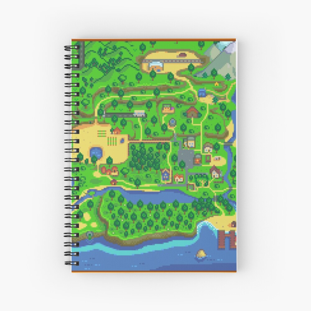 "Stardew Valley Map" Spiral Notebook for Sale by catgardens | Redbubble