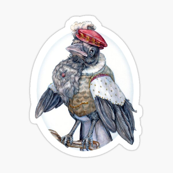 "Sir Squawk" Sticker by Artybel | Redbubble