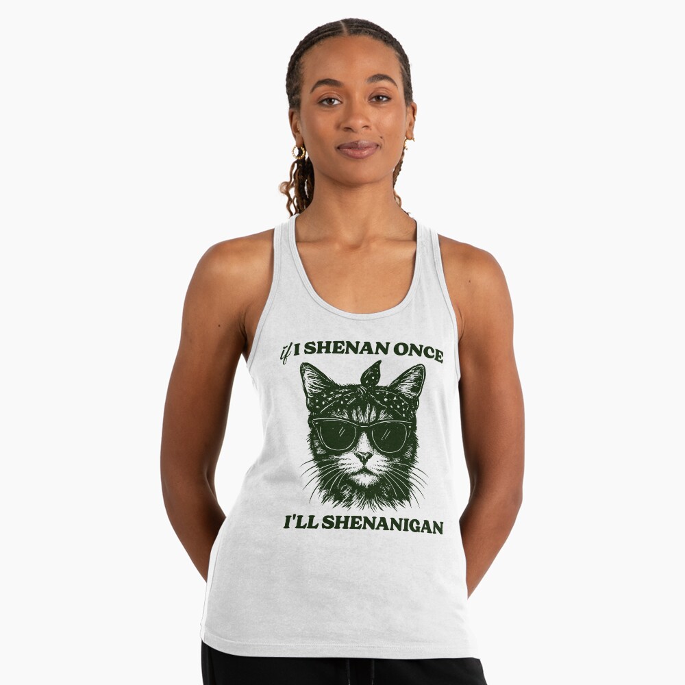 "Retro If I Shenan Once I'll Shenanigan, funny kitten meme" Sticker for ...