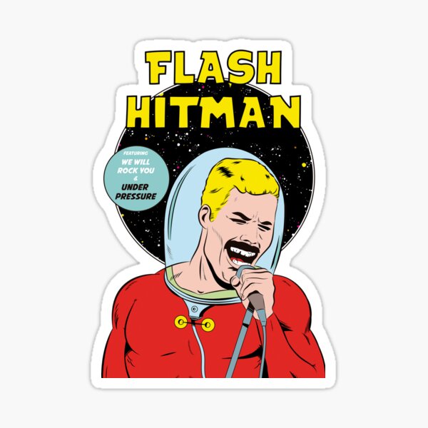 "Flash Hitman" Sticker by VanSaiyan | Redbubble