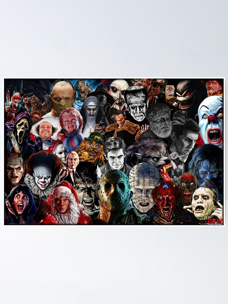 "Ultimate Collage Of Horror" Poster for Sale by dhernandez2156 | Redbubble