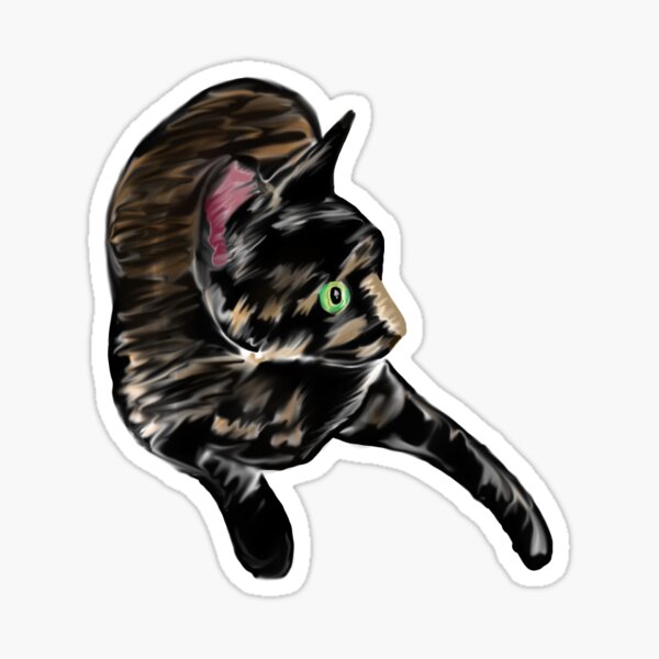 "Cat " Sticker by haleylevinsky | Redbubble