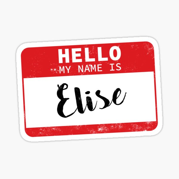 Elise Name Stickers | Redbubble