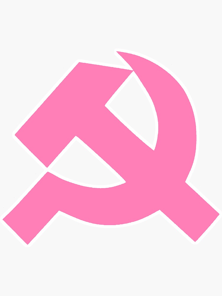 "Primitive Pink Hammer and Sickle Soviet Union" Sticker for Sale by ...