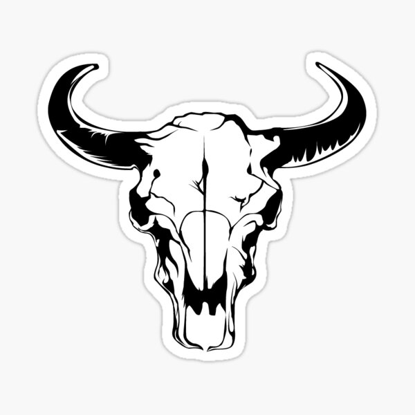 "Buffalo skull" Sticker for Sale by juliensmette | Redbubble