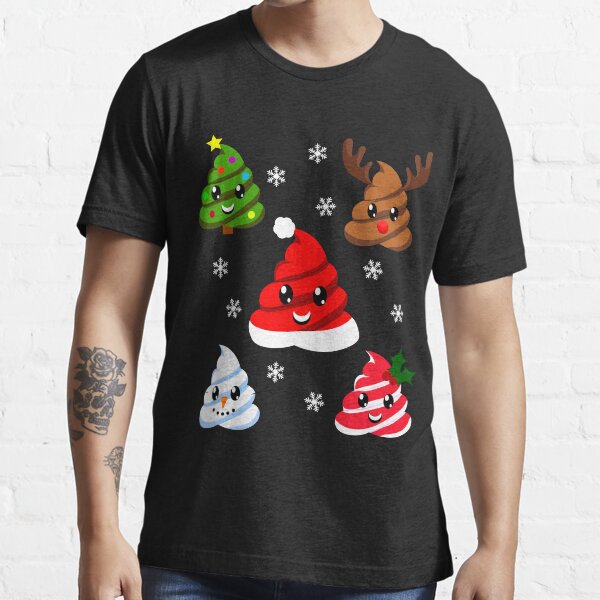 "Emoji Christmas Poop Holiday" T-shirt for Sale by melsens | Redbubble ...