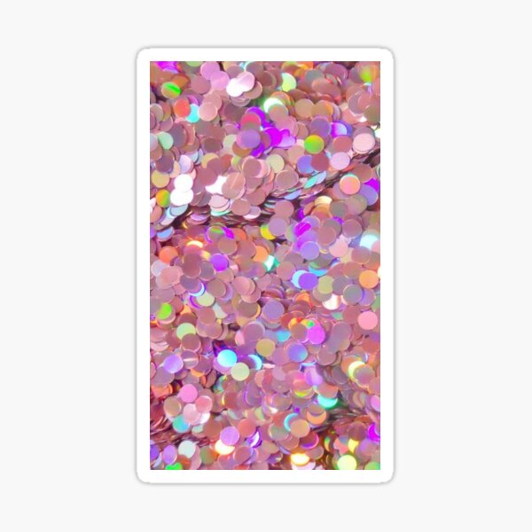 "Pink Glitter Sequins" Sticker for Sale by phantastique | Redbubble
