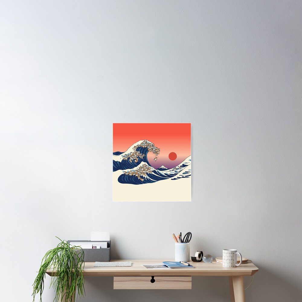 "The Great Wave of Shiba Inu" Poster for Sale by Huebucket | Redbubble