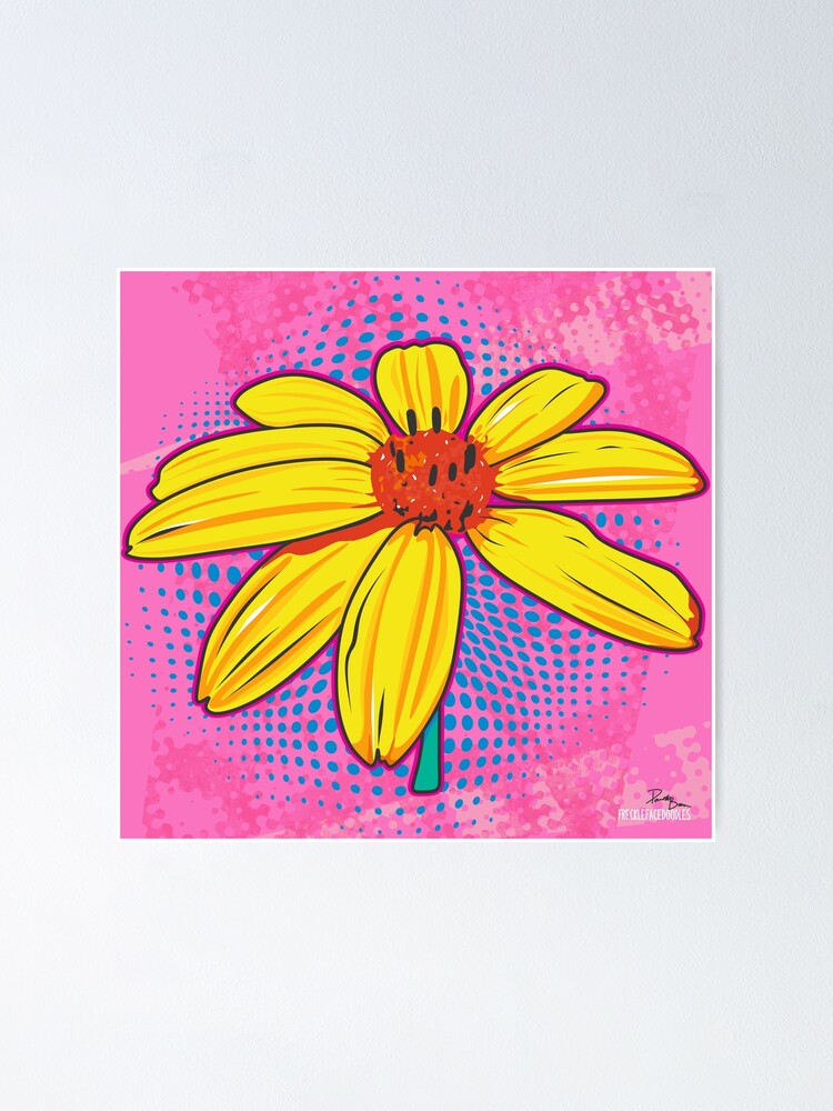 "Bohemian Colorful Spring Floral Pop Art " Poster for Sale by FFDoodles ...