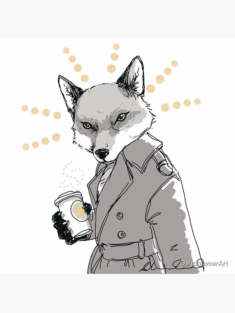 "Sharp fox" Sticker by DaydreamerArt | Redbubble