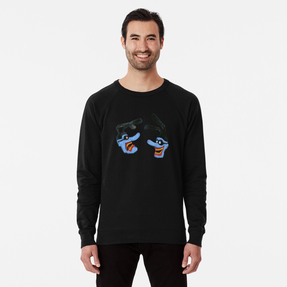 "Yellow submarine, Blue meaniens" Sticker for Sale by Bokonah | Redbubble