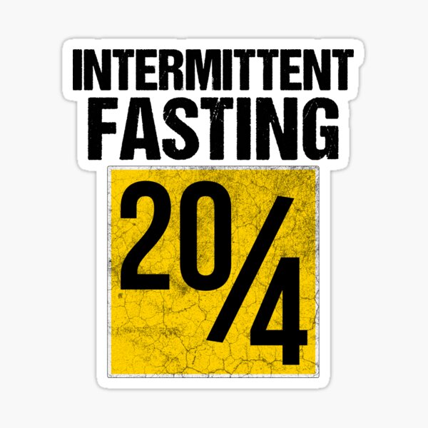 "Intermittent Fasting 20/4 OMAD" Sticker for Sale by pbng80 | Redbubble