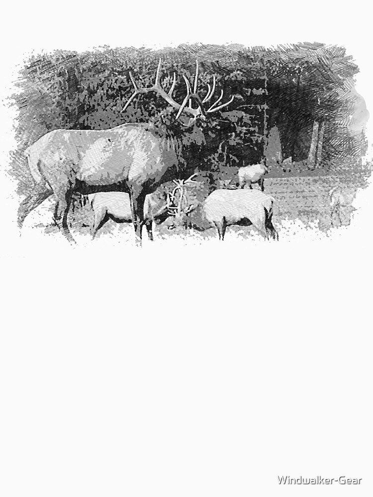 "Elk Trio" T-shirt for Sale by Windwalker-Gear | Redbubble | elk t ...