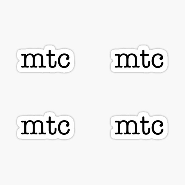 "MTC (set of 4)" Sticker for Sale by mtcgeneseo | Redbubble