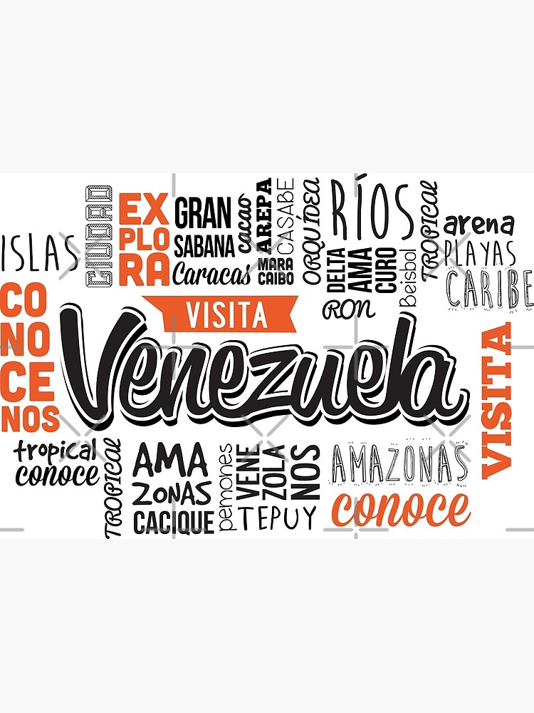 "Venezuela Lettering Design - Black and white" Poster for Sale by ...