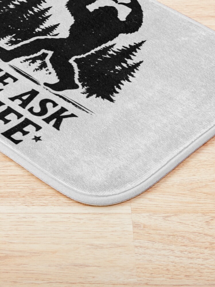 "Let Me Ask My Wife Bigfoot Husband" Bath Mat for Sale by gunaone ...