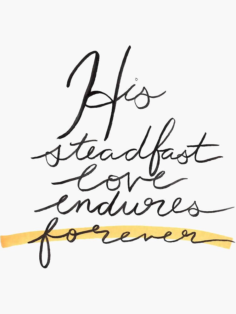 "Psalm 136" Sticker by kxtiegrxce | Redbubble