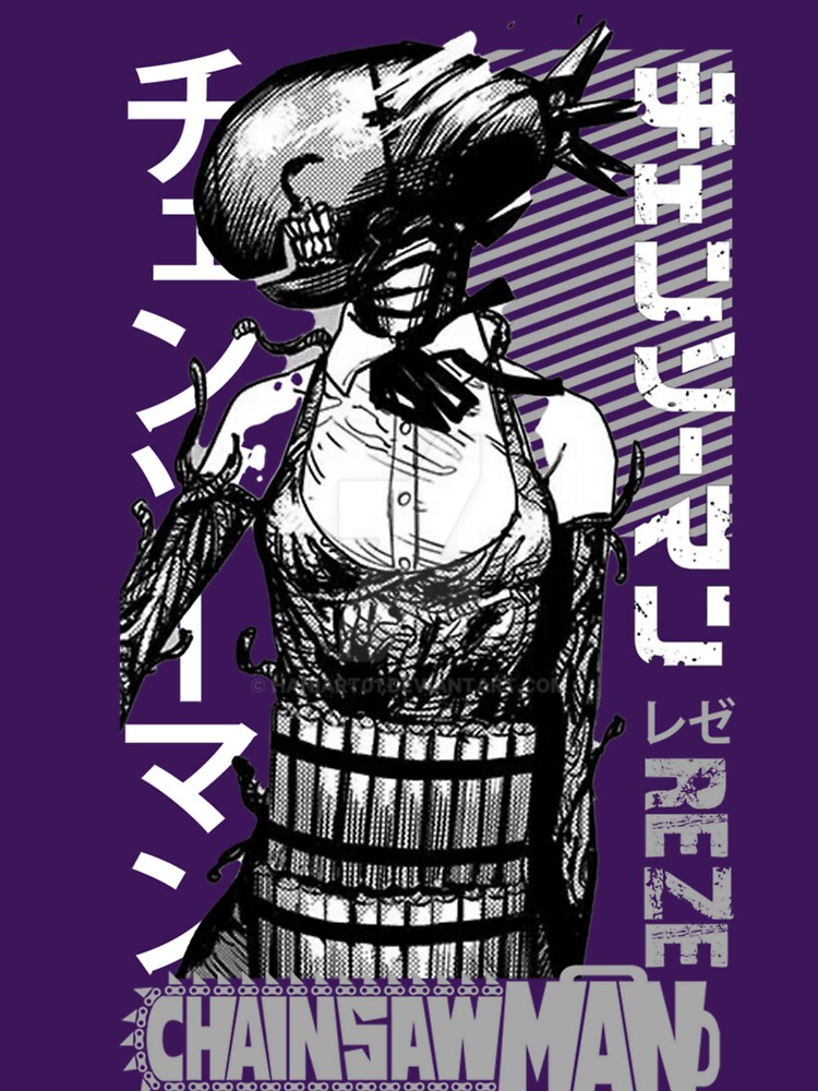 "Chainsaw man. Reze, bomb devil, shirt - phone case - notebook ...