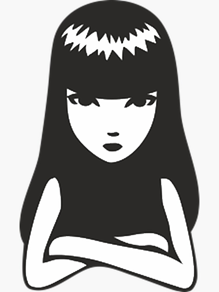 "Emily the strange" Sticker for Sale by Marshmalloww | Redbubble