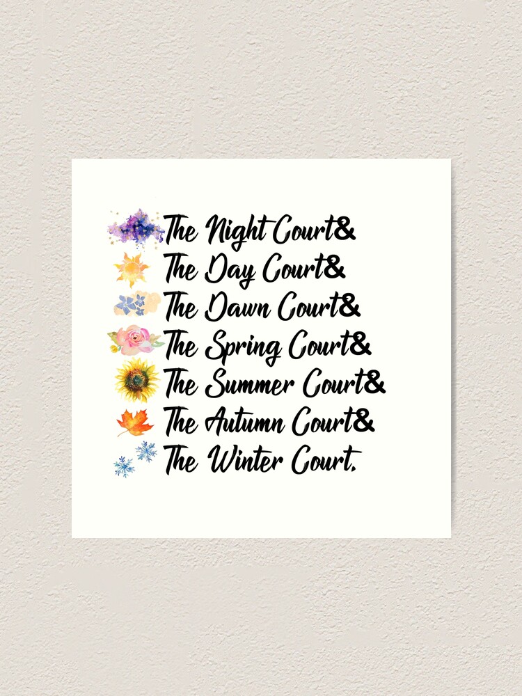 "ACOTAR Courts" Art Print for Sale by GiantSquid1 | Redbubble