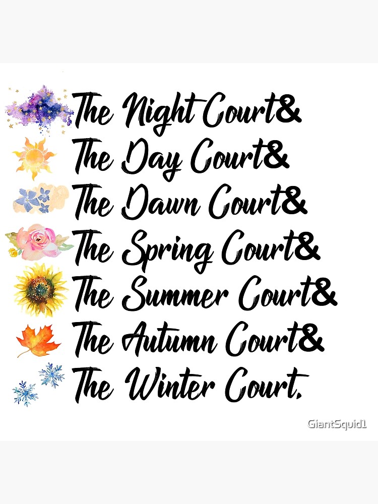 "ACOTAR Courts" Art Print for Sale by GiantSquid1 | Redbubble