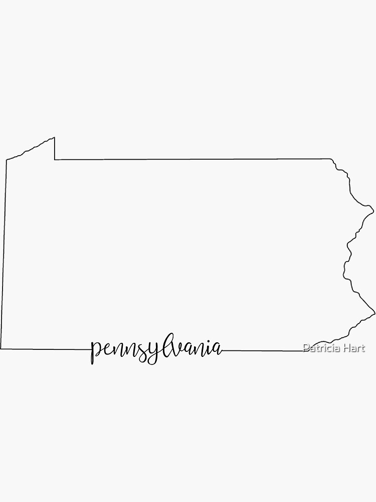 "Pennsylvania Outline" Sticker for Sale by patriciahart13 | Redbubble