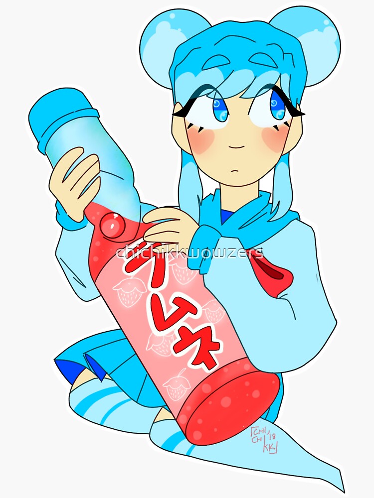"RAMUNE GIRL" Sticker for Sale by chichikkwowzers | Redbubble