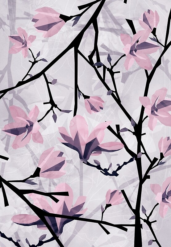 "Magnolia Pattern" by VessDSign | Redbubble