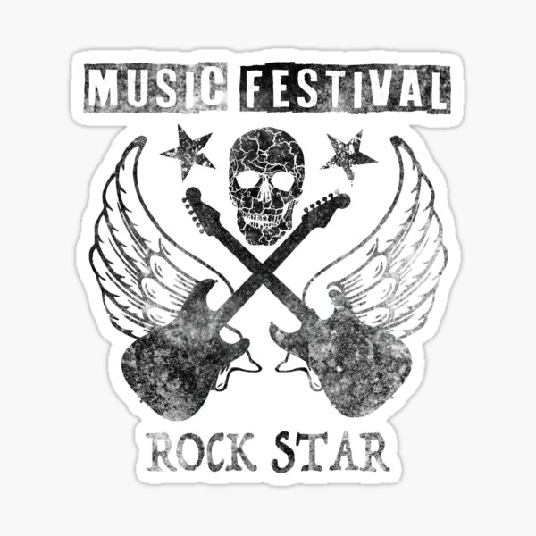 "Music Festival Rock star" Sticker for Sale by WithALittleLuv | Redbubble