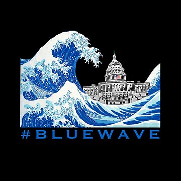 "Blue Wave is Coming 2022 2024 Democratic USA General Election" Sticker ...