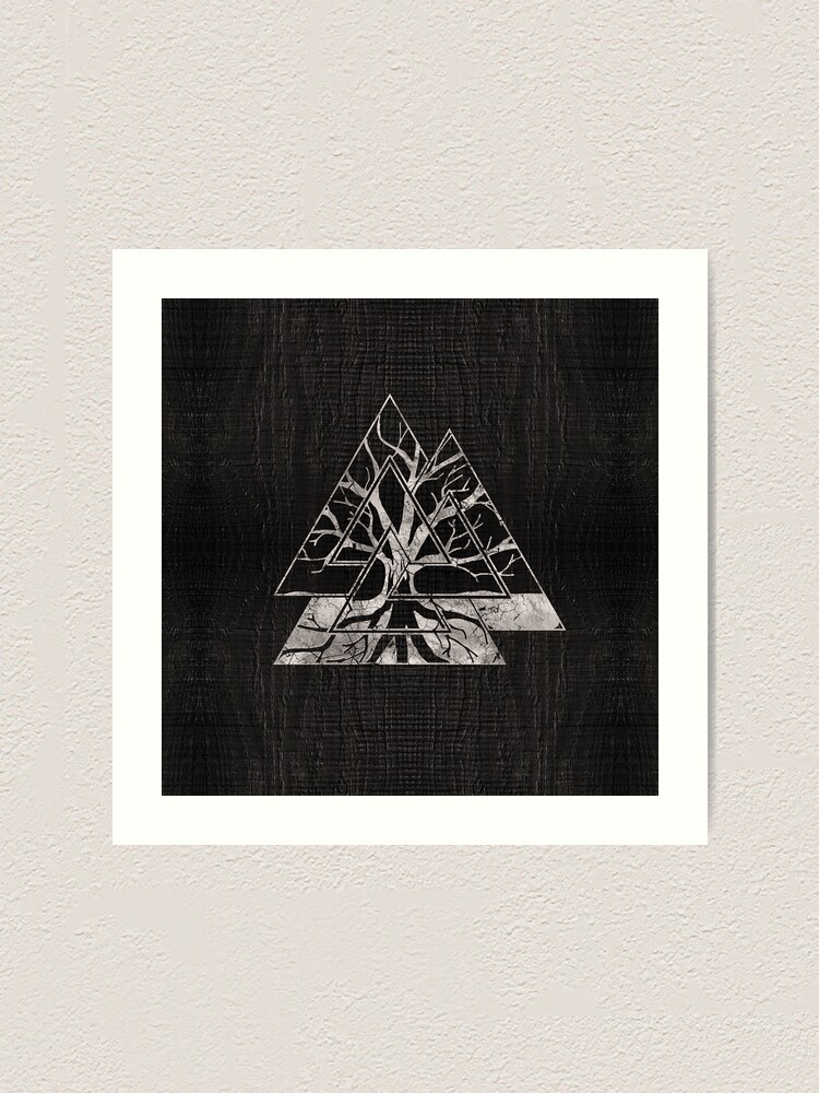 "Valknut Symbol and Tree of life -Yggdrasil " Art Print by Nartissima ...