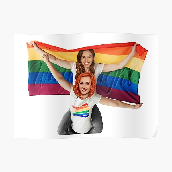 "Wayhaught Gay Pride Flag Piggyback" Poster for Sale by PAPERMACHESKIES ...