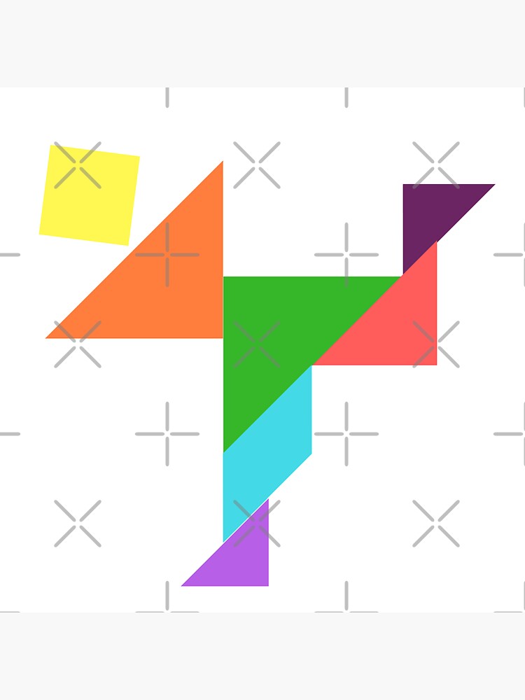 "Tangram Dancer" Sticker by MrMystere | Redbubble