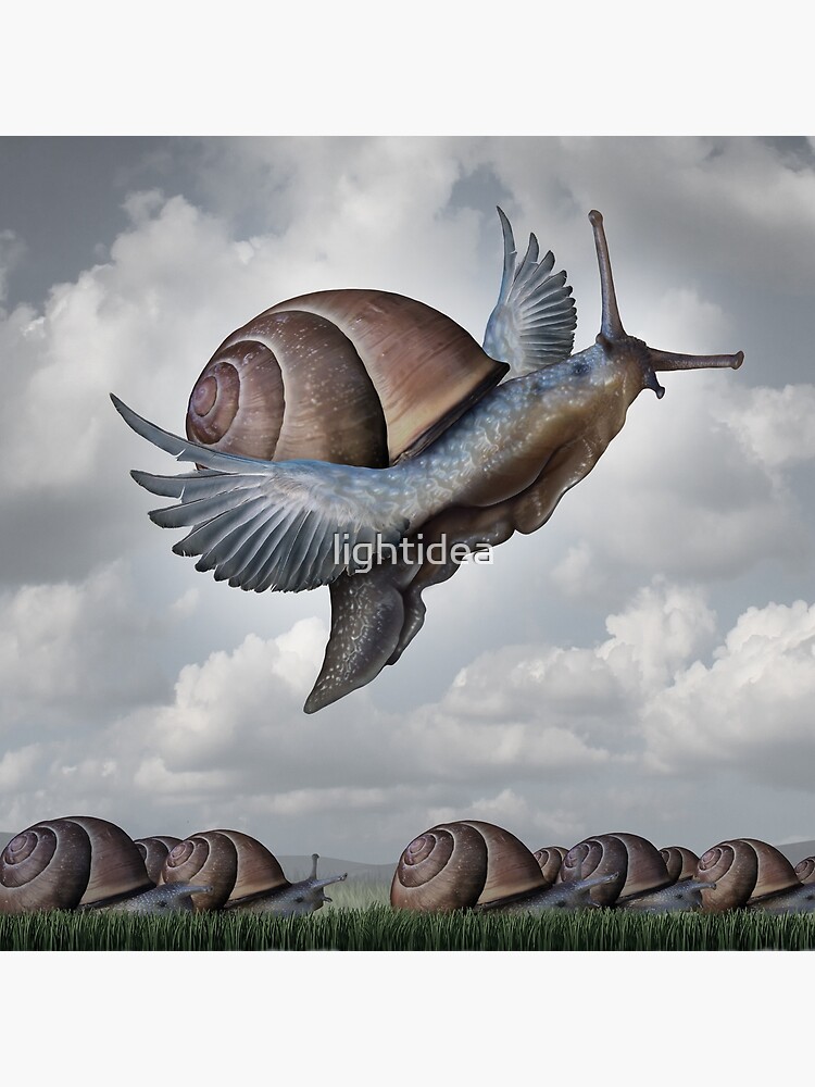 "Motivational Concept as a snail Conquering competition as a creative ...