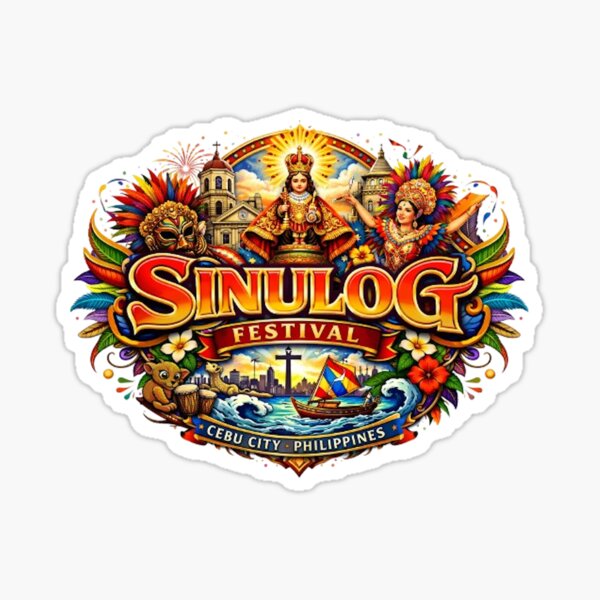 "SINULOG FESTIVAL" Sticker for Sale by likbatonboot | Redbubble