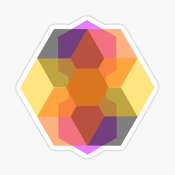 "Hexagons" Sticker by EARNESTDESIGNS | Redbubble
