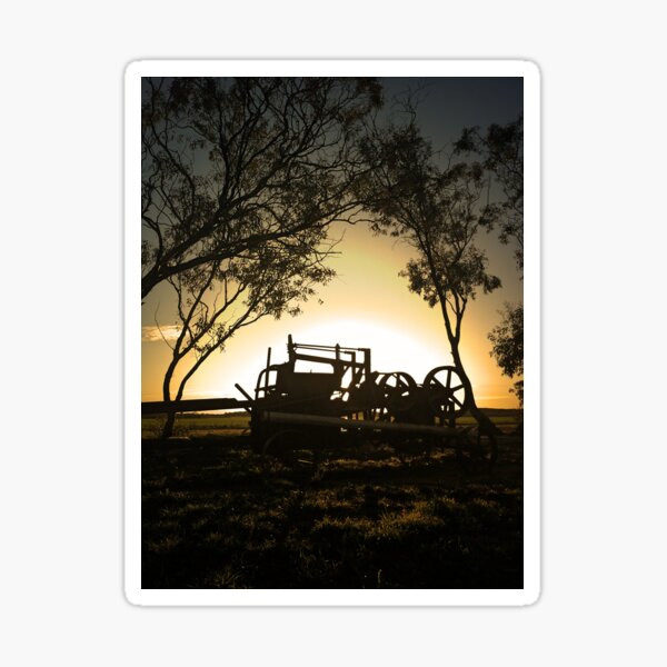 "Old Time Hay Baler" Sticker for Sale by Nathan Johnson | Redbubble