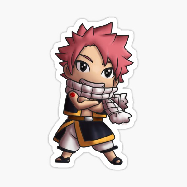 "Fairy Tail: Chibi Natsu" Sticker for Sale by Vanum-Chan | Redbubble