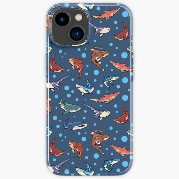 "Sharks in the dark blue" iPhone Case for Sale by Colordrilos | Redbubble