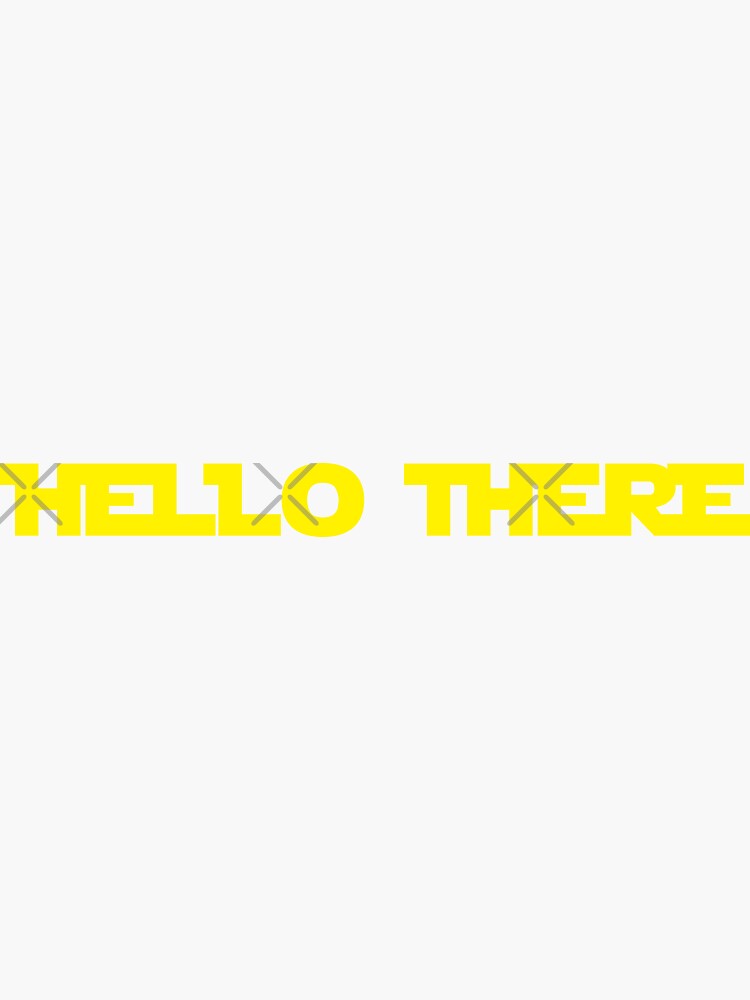 "Hello There" Sticker for Sale by catecattano | Redbubble