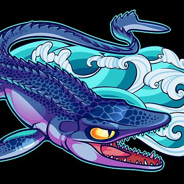 "Mosasaurus" Sticker for Sale by Colordrilos | Redbubble