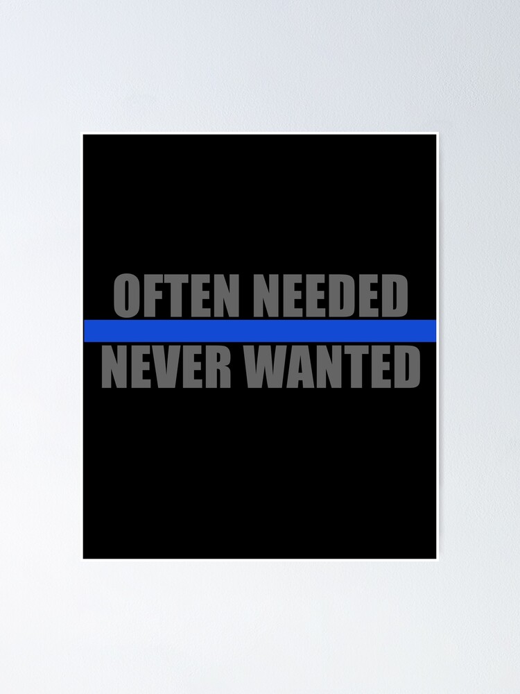 "Thin Blue Line Police Officer Law Enforcement Support" Poster for Sale ...