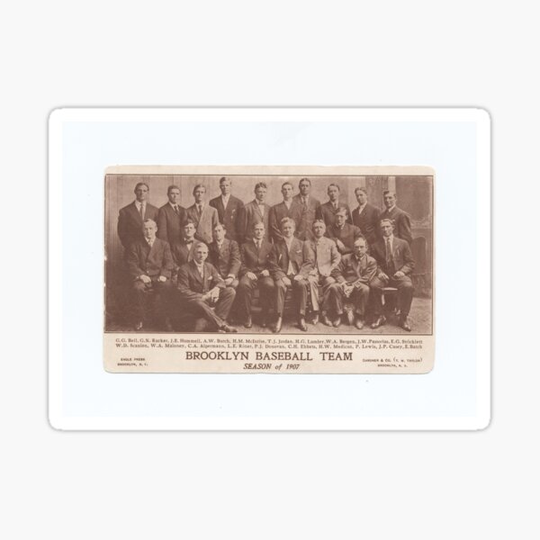 "Olde Brooklyn Baseball team photo by Unknown" Sticker by steve-1 ...