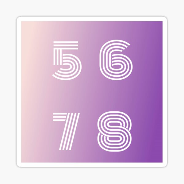 "5678 Purple Graphic" Sticker for Sale by ProfessorRiff | Redbubble