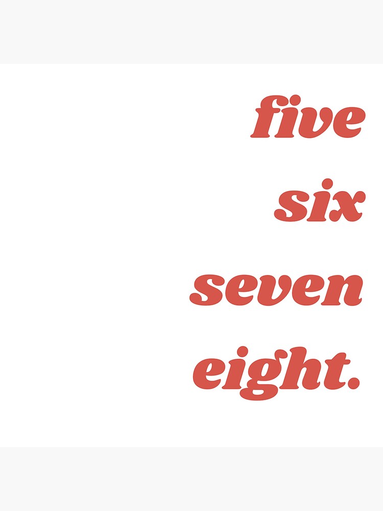 "5678 Red Font" Sticker for Sale by ProfessorRiff | Redbubble