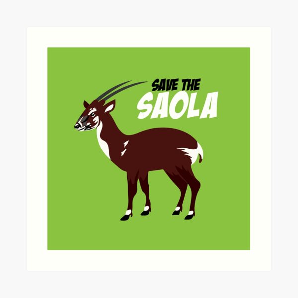 "Save the Saola" Art Print by PepomintNarwhal | Redbubble