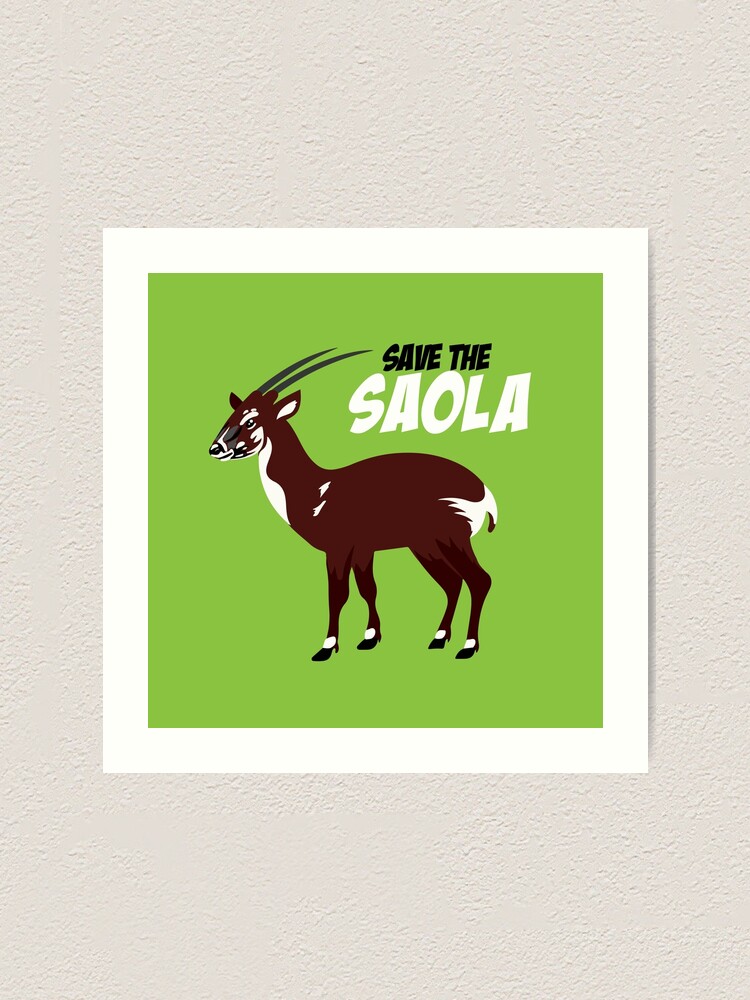 "Save the Saola" Art Print by PepomintNarwhal | Redbubble